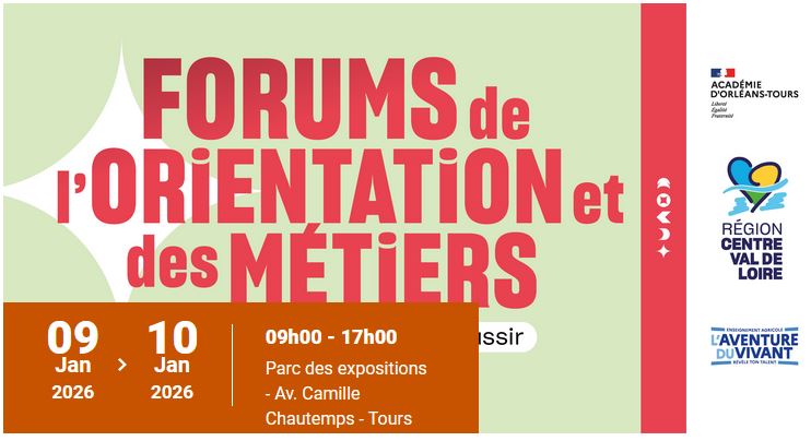 FORUM de l'ORIENTATION - TOURS - 09 et 10 Janvier 2026 - Concours - Sup